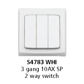 Jual MK S4783 Whi (2 Way) | Saklar Triple Hotel | 3 Gang 10AX SP Switch ...