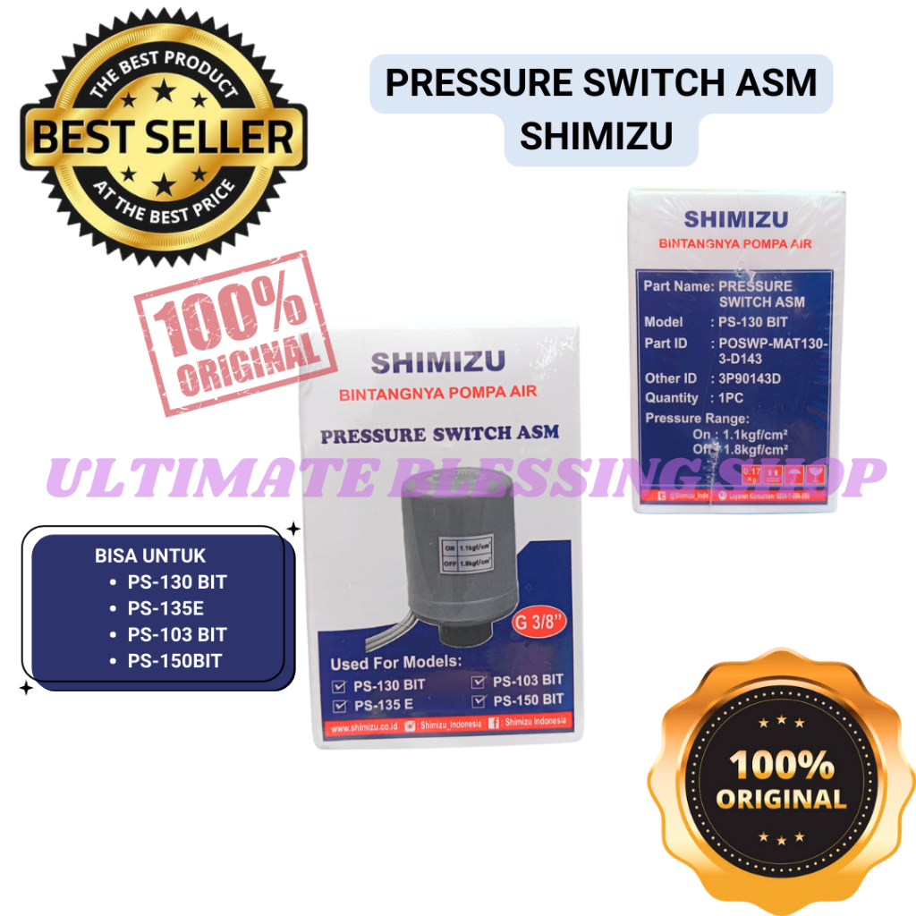 Jual Shimizu Pressure Switch ASM PS-130 BIT Original Berkualitas ...