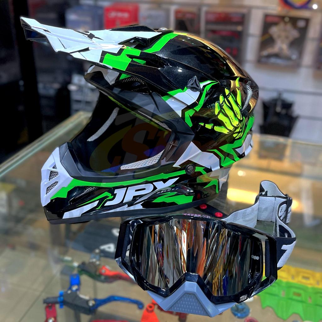 Jual Helm Cross JPX Custom L / XL Plus Goggle / Kacamata Helm | Shopee ...