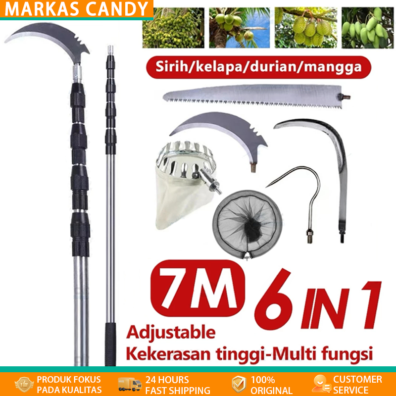 Jual Alat Tongkat Pemetik Buah Panjang Telescopik Pemangkasan Ranting Pohon Gergaji Tree Pruner ...