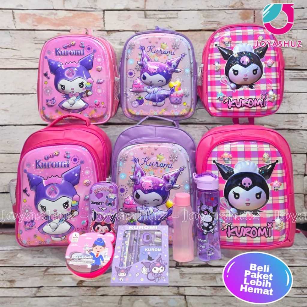 Jual Tas Sekolah Anak Perempuan TK SD Ranse; Kuromi - Tas Anak TK Timbul 3D LED - Tas Ransel My ...