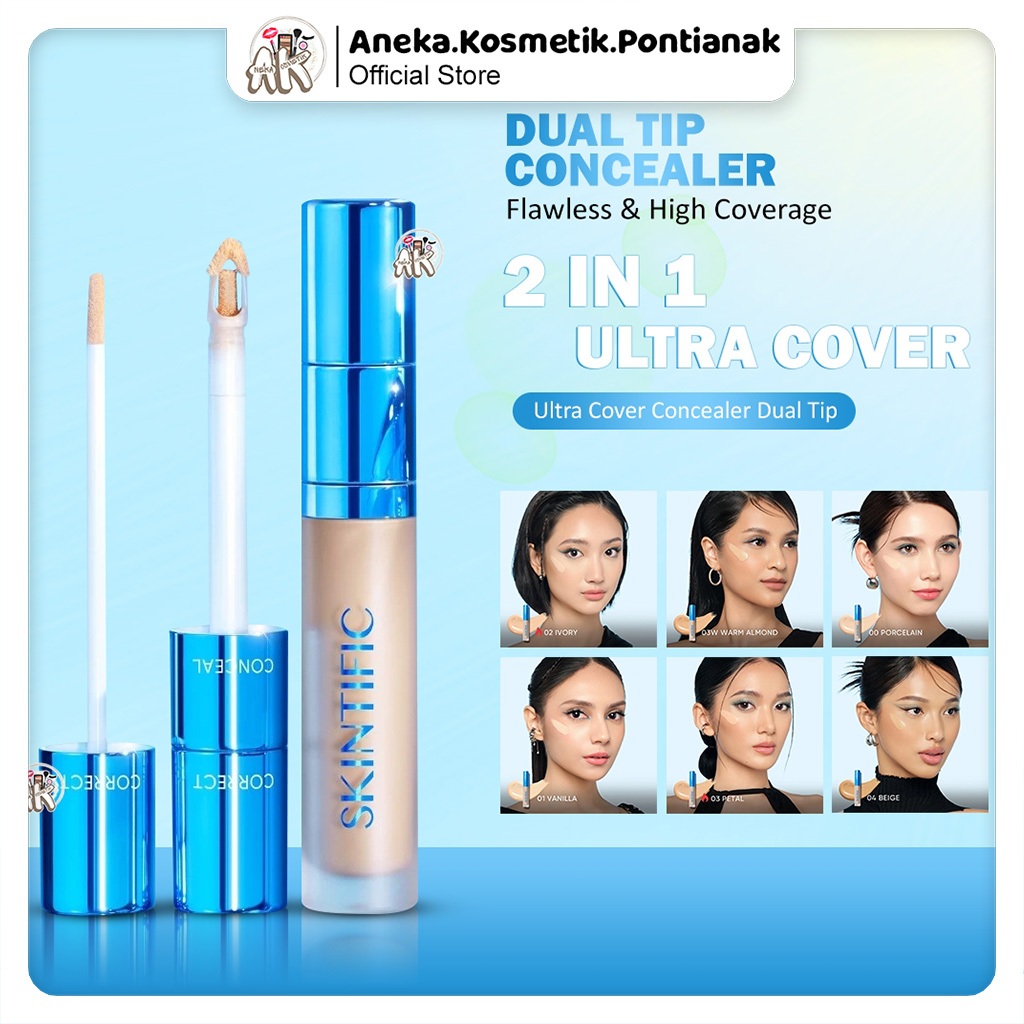 Jual SKINTIFIC DUAL TIP CONCEALER COVER PERFECT CONCEALER SERIES ...