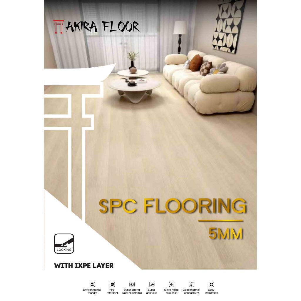 Jual Lantai Spc 4mm + 1mm Ixpe Motif Kayu | Spc Akira | Harga Terjangkau | Mudah di Pasang ...