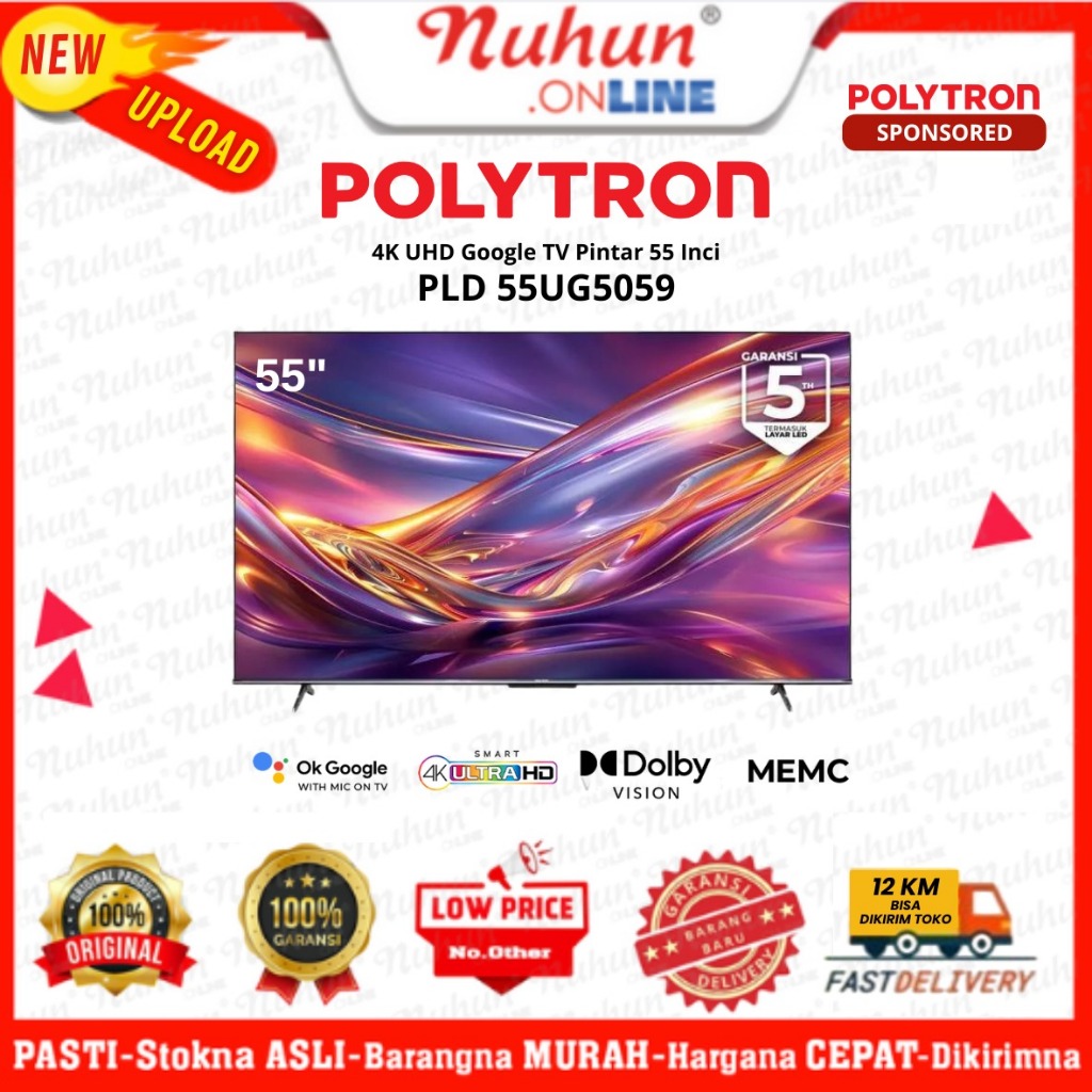 Jual Polytron 4K UHD Smart Google TV 55 Inch PLD 55UG5059 | Shopee ...