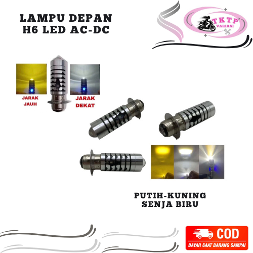 Jual TERMURAH Lampu Utama LED H6 HI LO Laser Jauh Dekat Putih Kuning ...