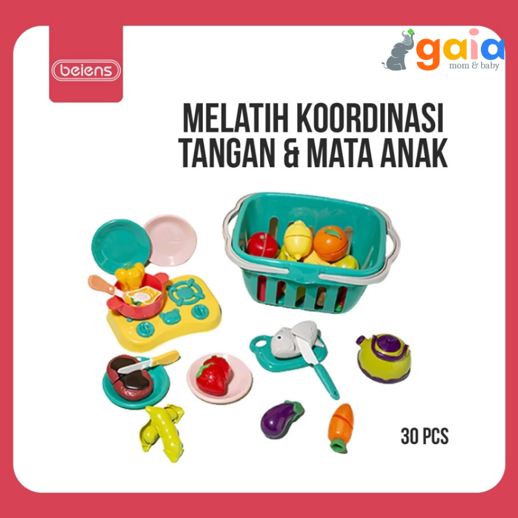 Jual Beiens Mainan Potong Sayur Buah 30pcs | Shopee Indonesia