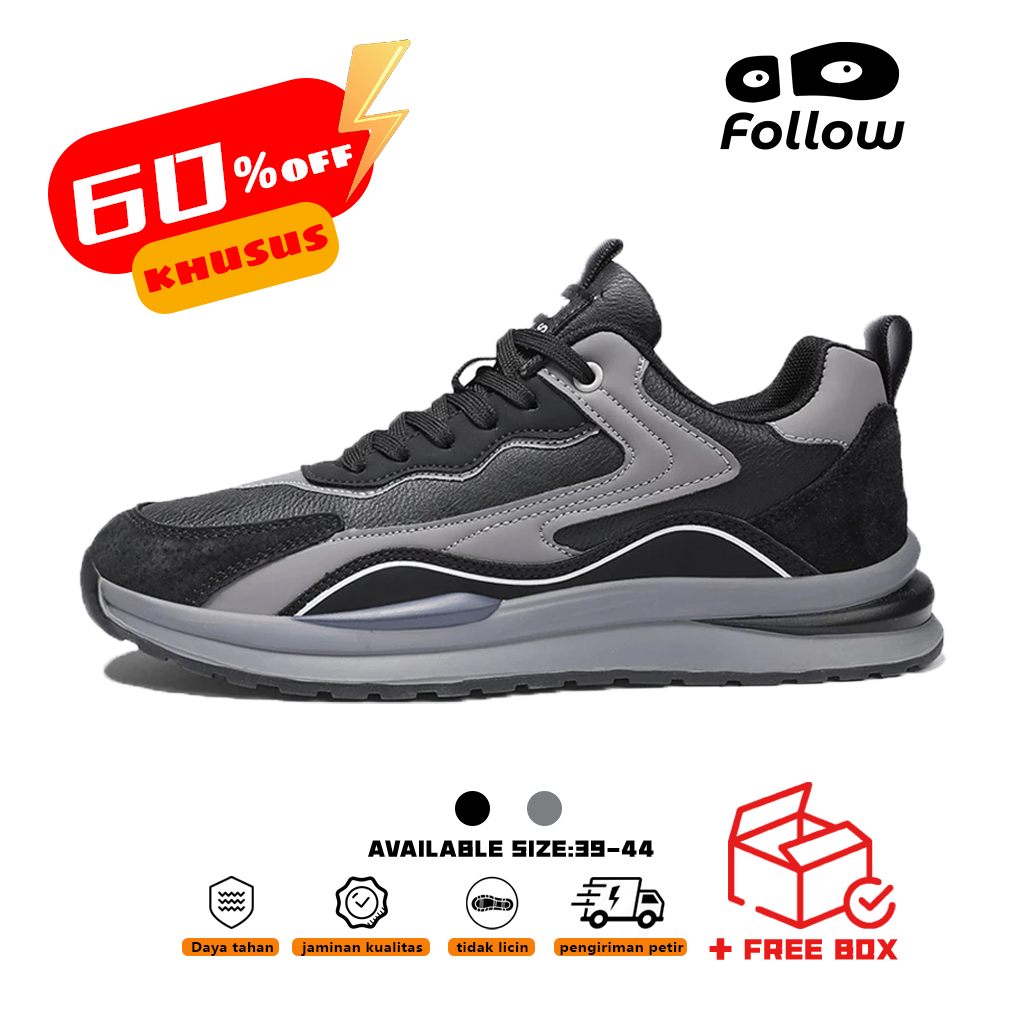 Jual 【Diskon khusus】Follow Sepatu Sneakers Pria Original Spatu Lari ...