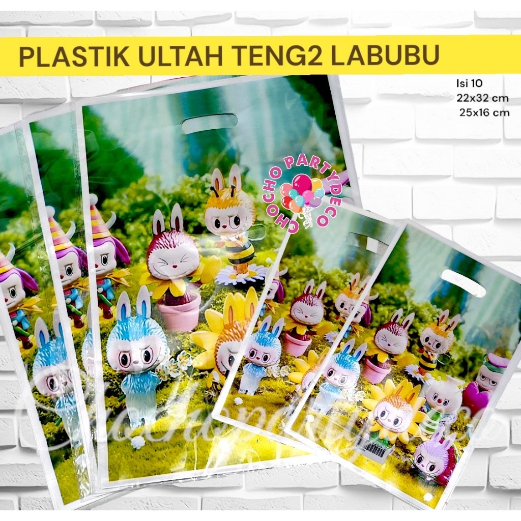 Jual Plastik Ulang Tahun LABUBU TENGTENG Isi 10 / Plastik Ultah Anak ...