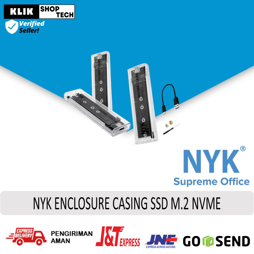 Jual PROMO NYK Supreme Portable External NVME M2 SSD Enclosure Plus ...