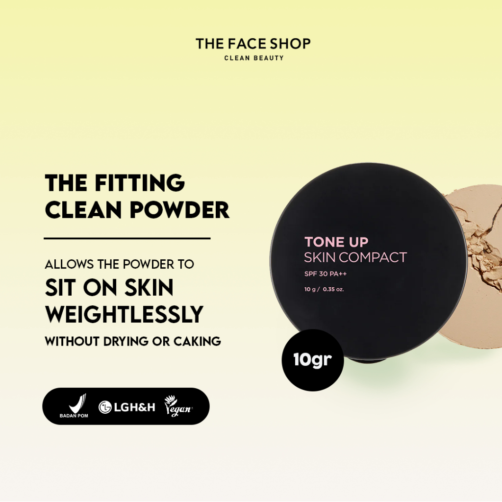 Jual THEFACESHOP [fmgt] Tone Up Skin Compact Powder (V203 Natural Beige ...