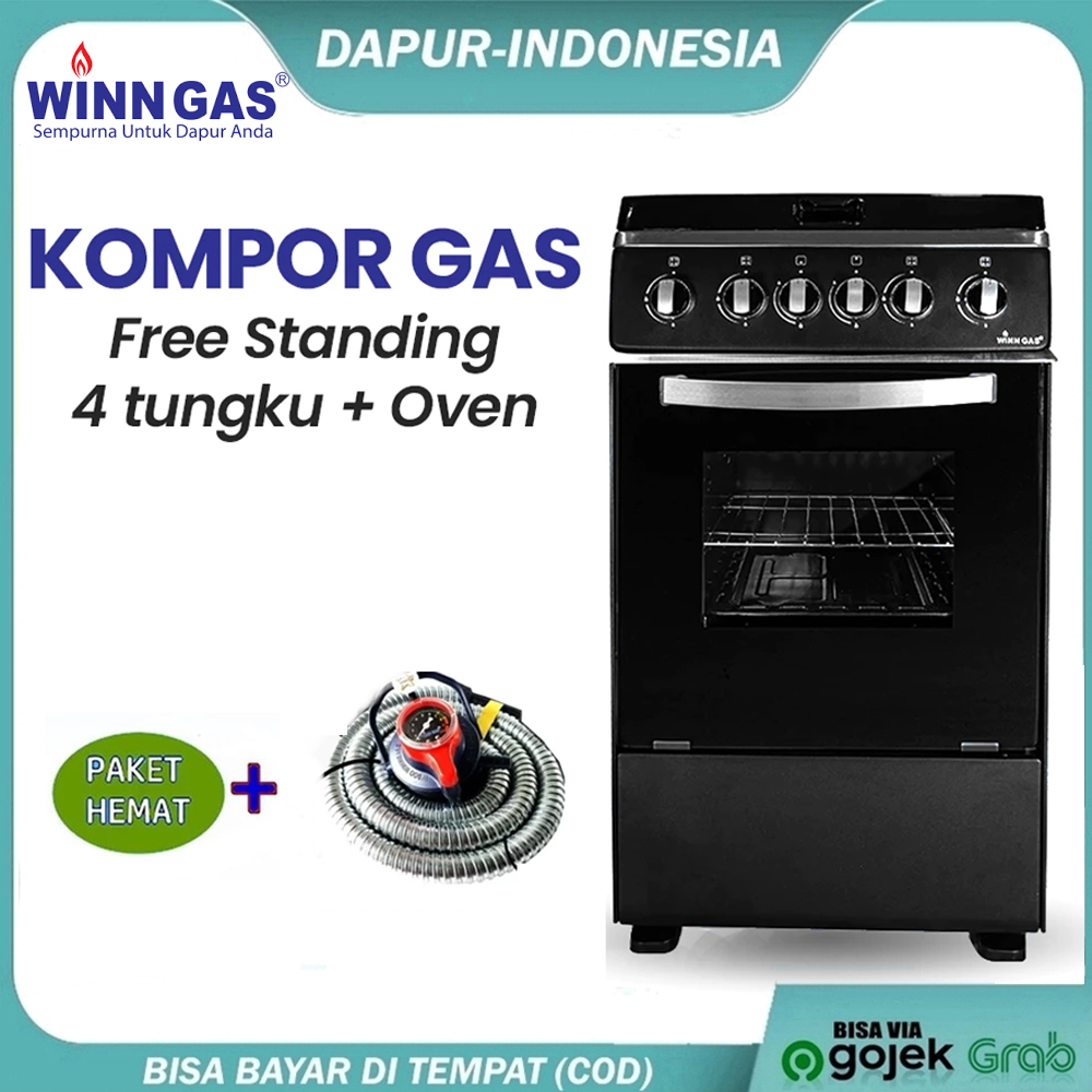 Jual Winn Gas Kompor Gas Free Standing 4 tungku + Oven W 5060A | Shopee ...
