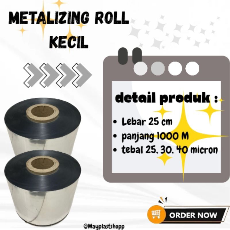 Jual Plastik Metalize ukuran 25cm x 1000meter | Shopee Indonesia