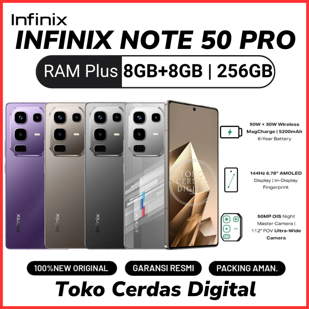 Jual INFINIX Note 50 Pro 8/256GB Garansi Resmi 12 Bulan | Shopee Indonesia