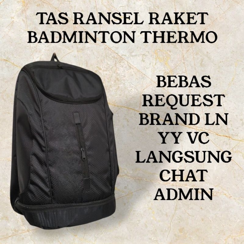 Jual Tas ransel badminton bulutangkis 6R LN EMAS sudah thermo | Shopee ...