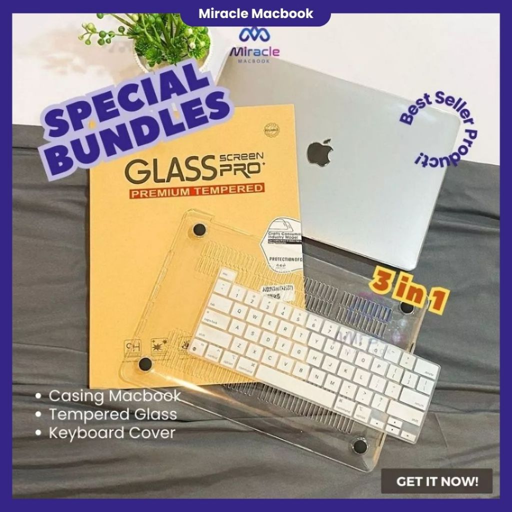 Jual Special Bundle Case Macbook Crystal Clear / Bening / Transparan ...