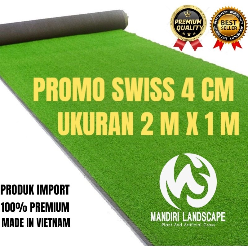 Jual RUMPUT SINTETIS UKURAN 2X1 METER TIPE SWISS TEBAL 4 CM PREMIUM ...