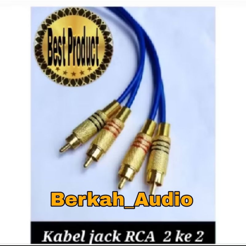 Jual Kabel RCA 2 ke 2 audio video kabel rca to rca gold panjang 25 cm ...