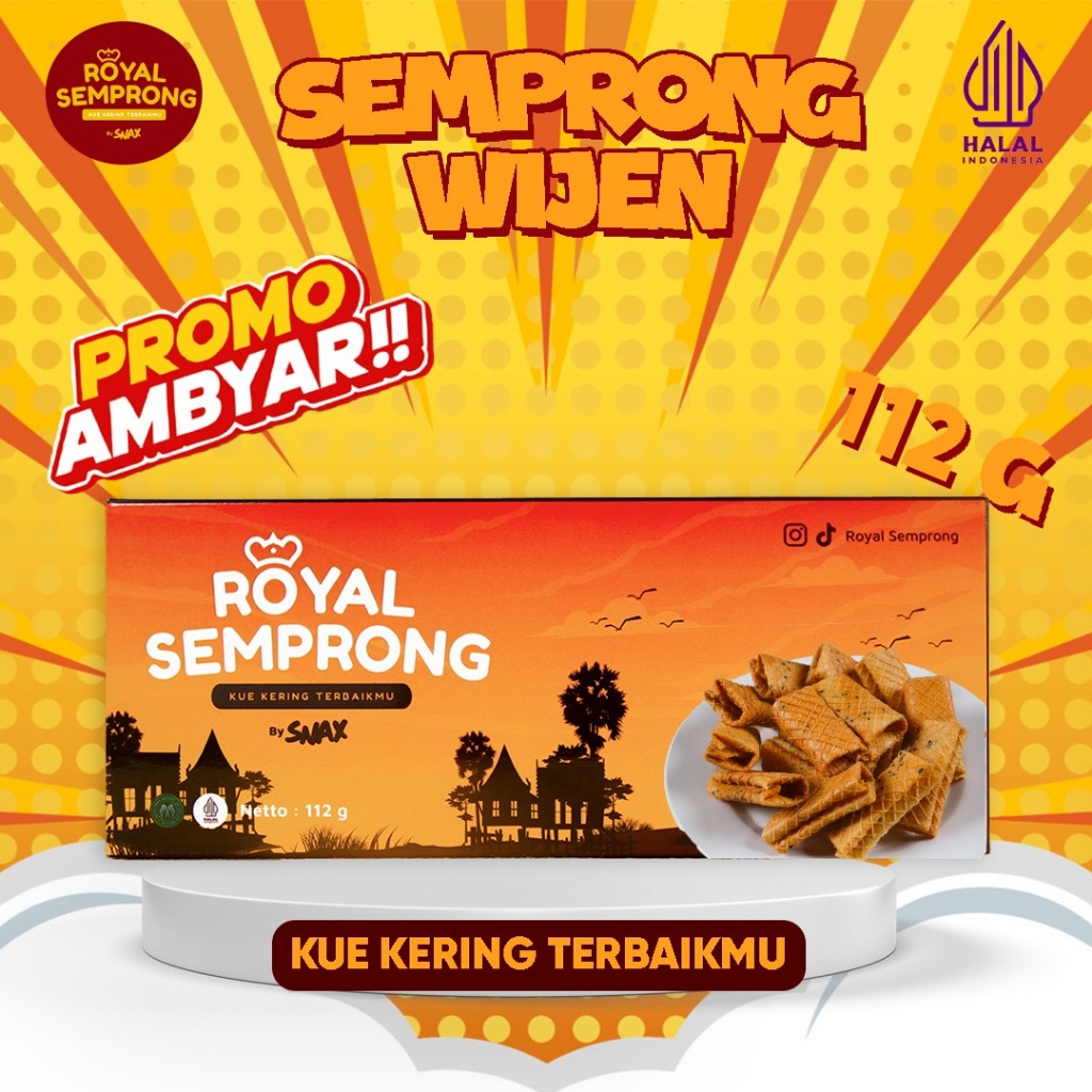 Jual Promo Ambyar Royal Semprong Box Rasa Wijen | Shopee Indonesia