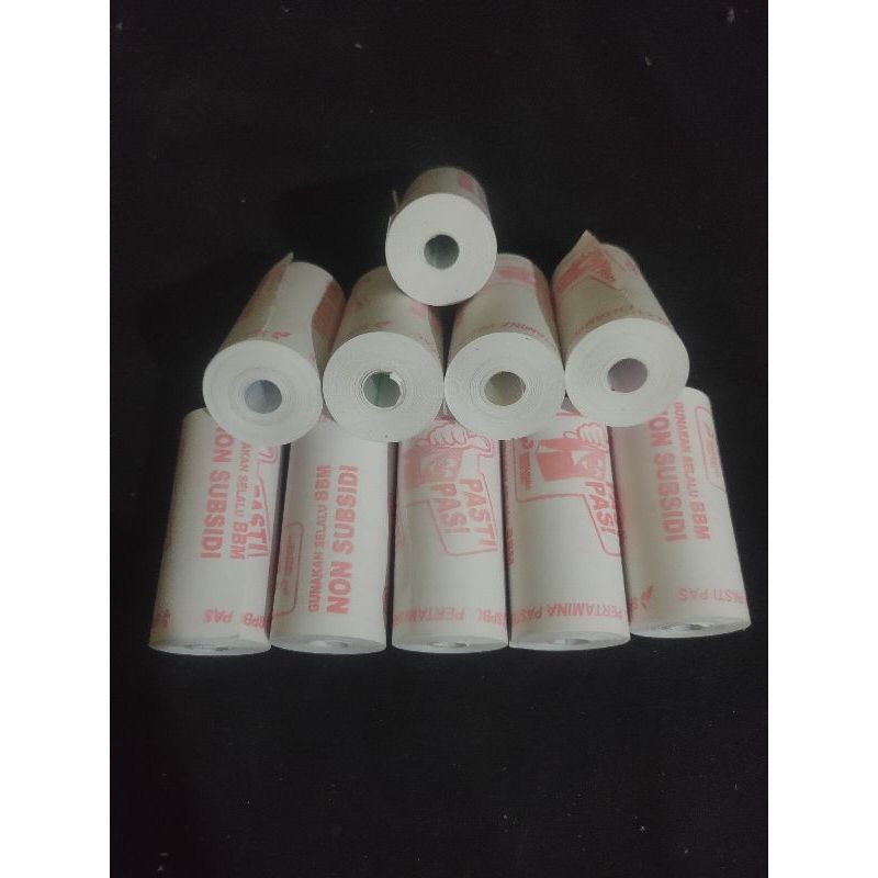 Jual kertas struk thermal EDC logo SPBU/POM BENSIN 58/57×30mm paket ...