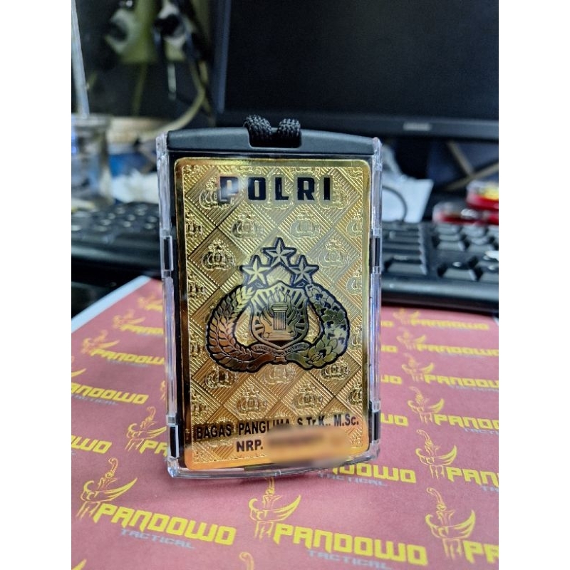 Jual id name tag plat ADC WALPRI POLRI custom free design tambah satker ...