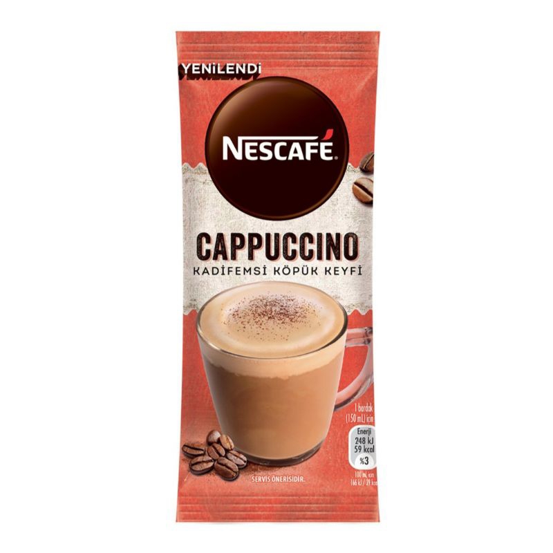 Jual Nescafe Cappucino Turkey 14 gram minuman Turki Nescafe Cappuccino ...