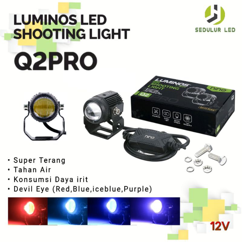 Jual LAMPU LED Q2PRO DEVIL EYES TEMBAK MINI LASER NINE LUMINOSLED 32 WATT Q2PRO SUPER TERANG ...