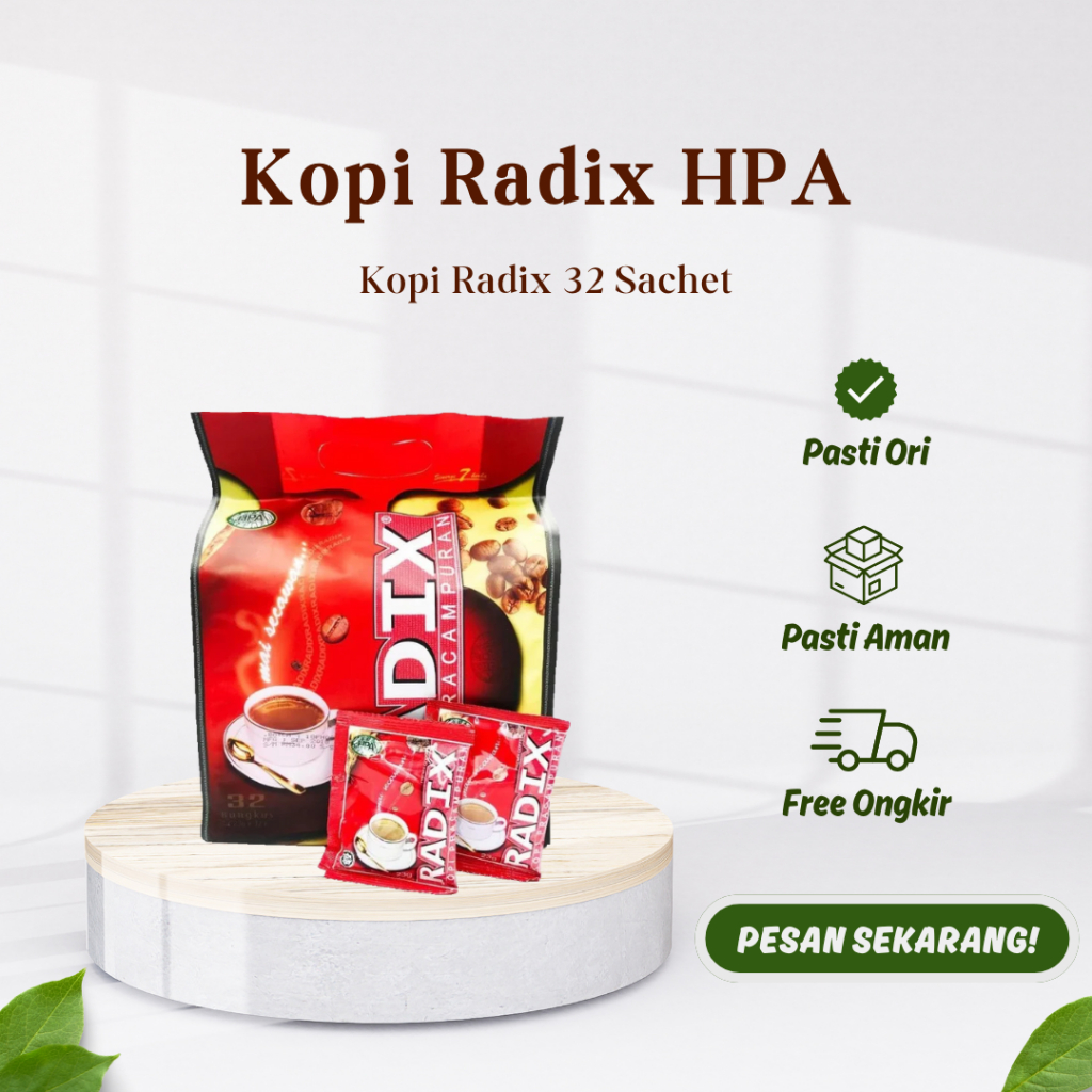 Jual Kopi Radix HPA 32 Sachet Original - Rdx Malaysia Premix Coffee ...