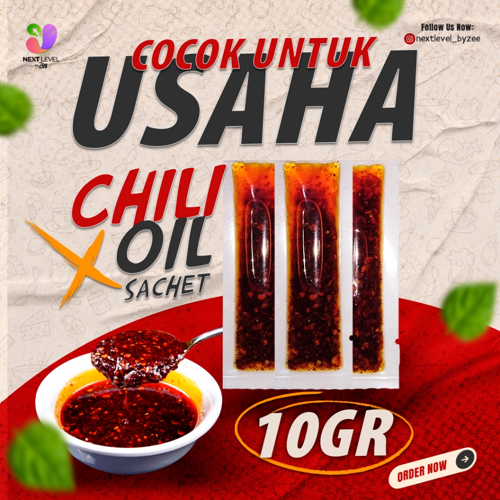 Jual [Next Level by Zee] CHILI OIL Sachet - Minyak Cabai Kemasan (10 ...