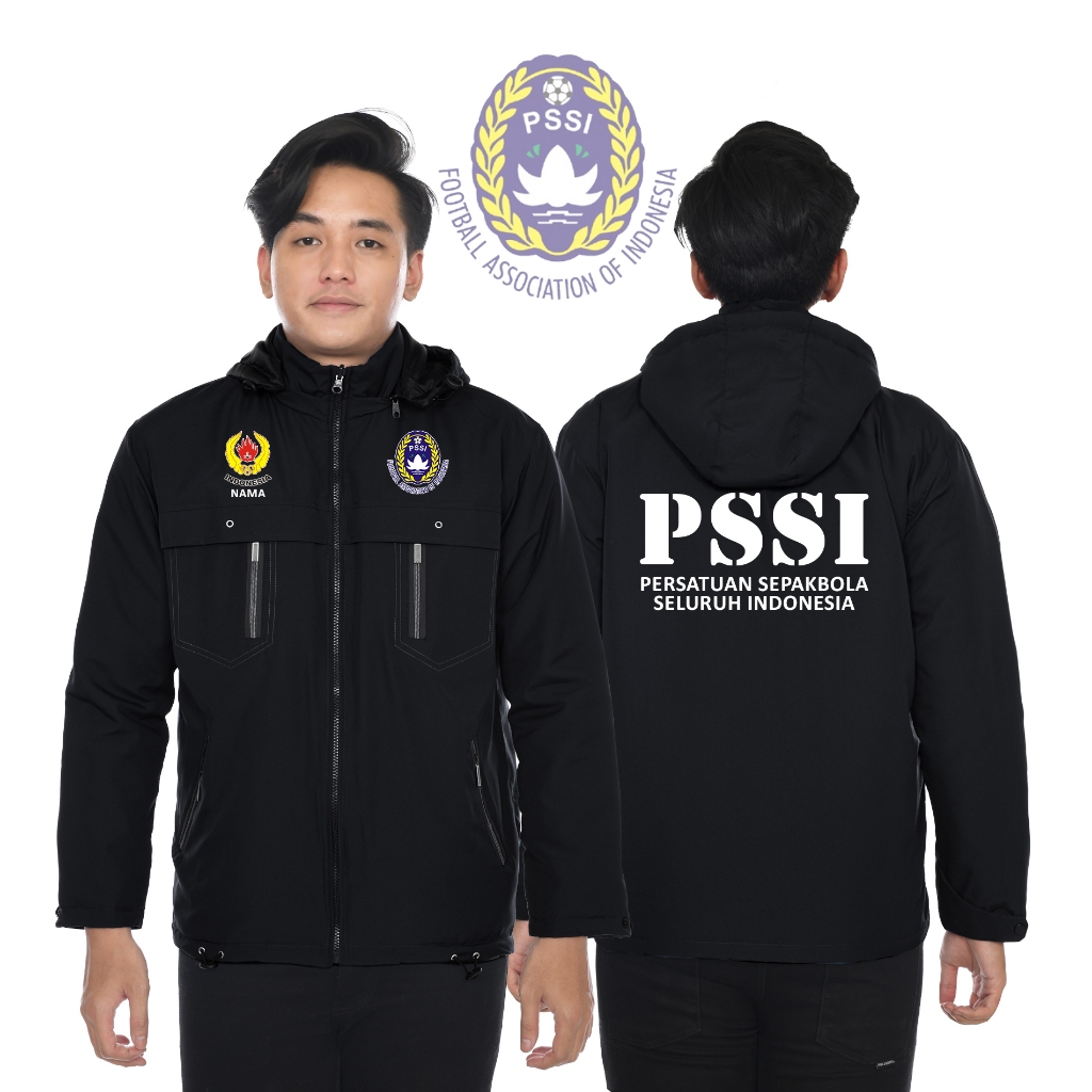 Jual Jaket Olahraga Logo PSSI Jaket Pria Wanita Parasut Semi Wf Tebal ...