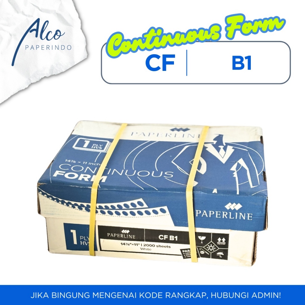 Jual CONTINUOUS FORM B1 1 PLY PAPERLINE Kertas Komputer | Shopee Indonesia