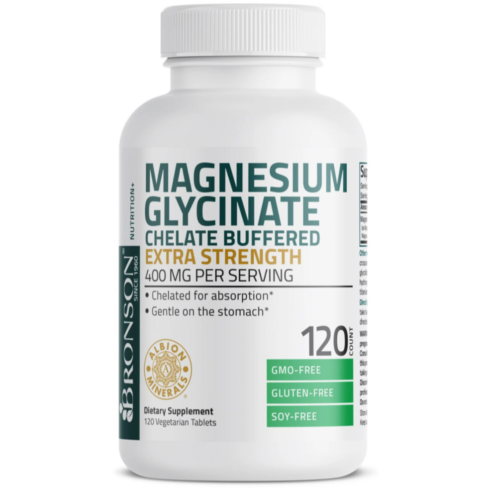 Jual Bronson Magnesium Glycinate 400mg Extra Strength | Bisglycinate ...
