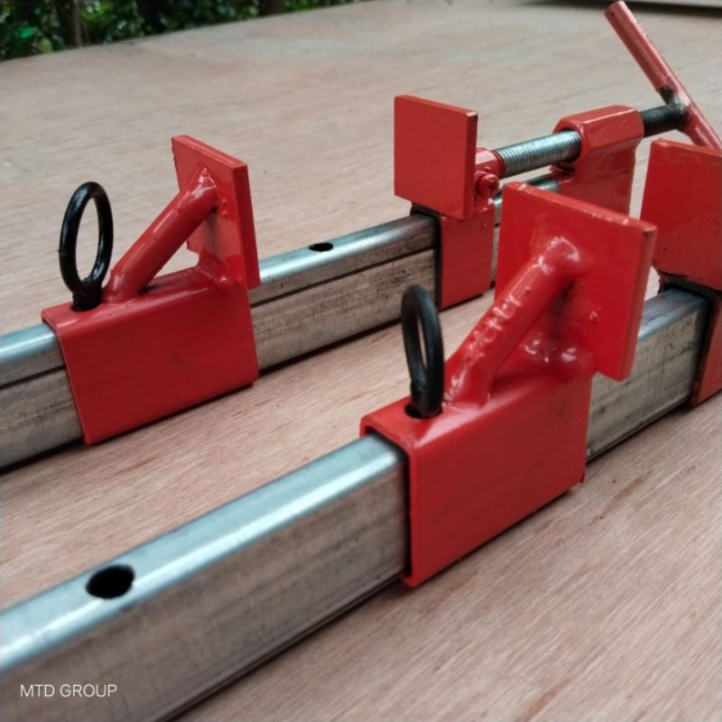 Jual clamp kayu hollow pres kayu tinggal pakai besi tebal panjang 100 ...