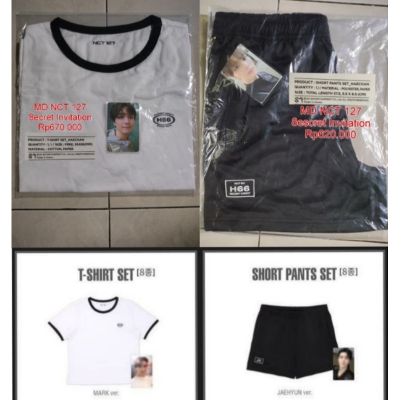 Jual [ READY ] Haechan Textile Official Merchandise Short Pants T-Shirt ...