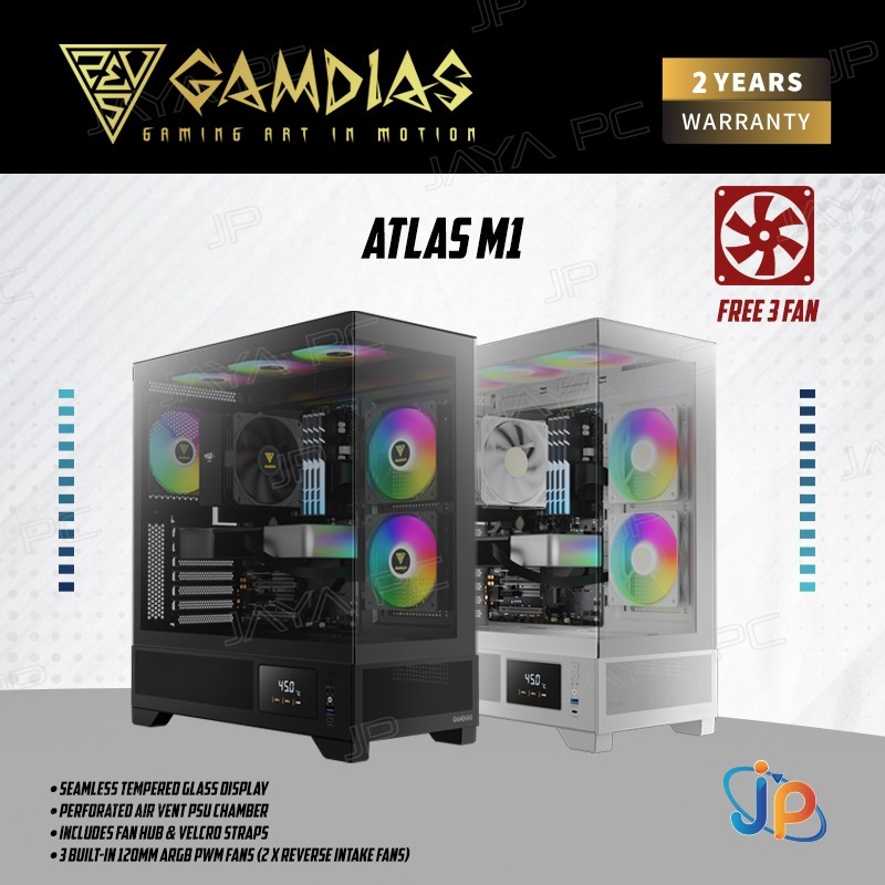 Jual GAMDIAS Atlas M1 Case - Tempered Glass Casing with Digital Display ...