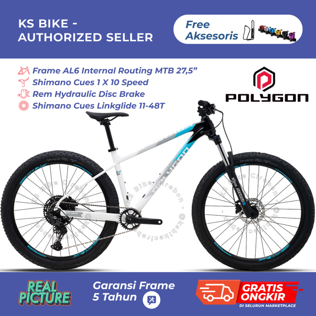 Jual Sepeda Gunung Polygon Xtrada 5 27.5 Inch Shimano Cues 10 Speed Alloy Internal Cable Rem ...