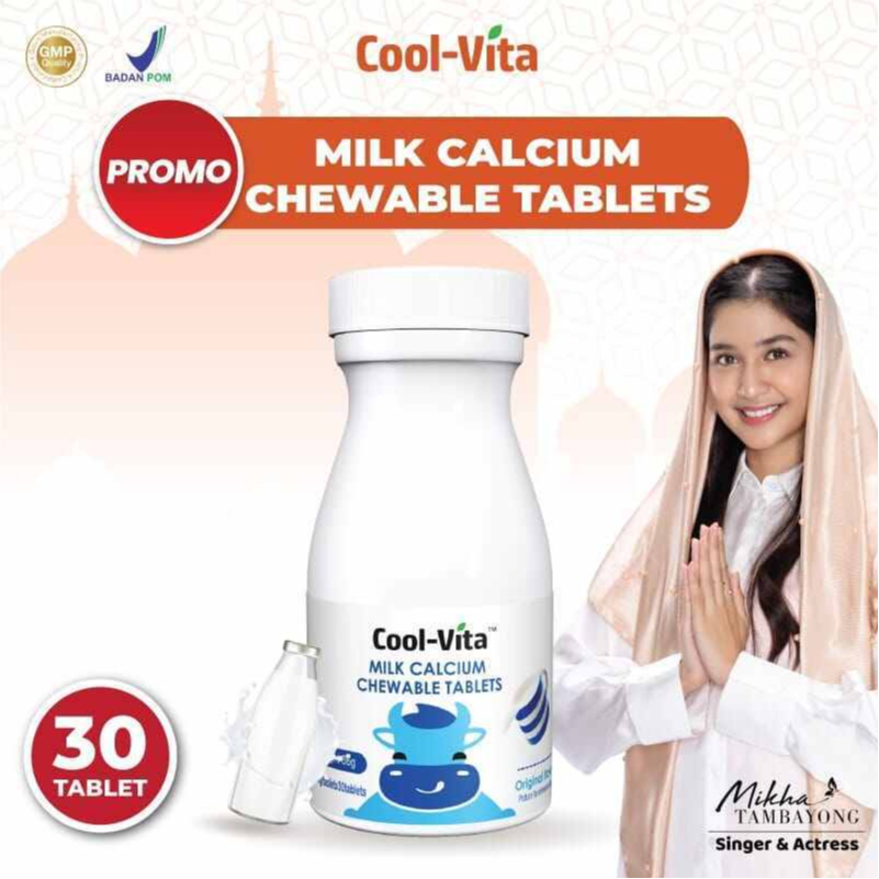 Jual Coolvita Kalsium Peninggi Badan Milk Calcium Chewable Isi 30 ...