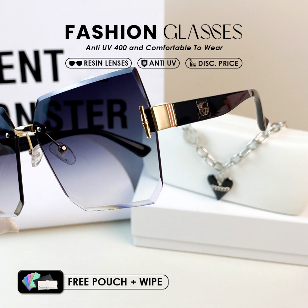 Jual 【Free Dompet & Lap】 Kacamata Hitam Wanita / Titanium /UV/ Produk Baru / Impor / Kacamata ...