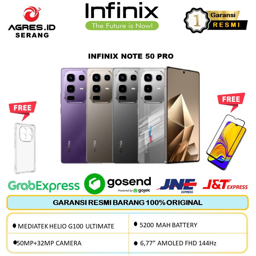 Jual INFINIX NOTE 50 PRO 8GB 256GB GARANSI RESMI | Shopee Indonesia