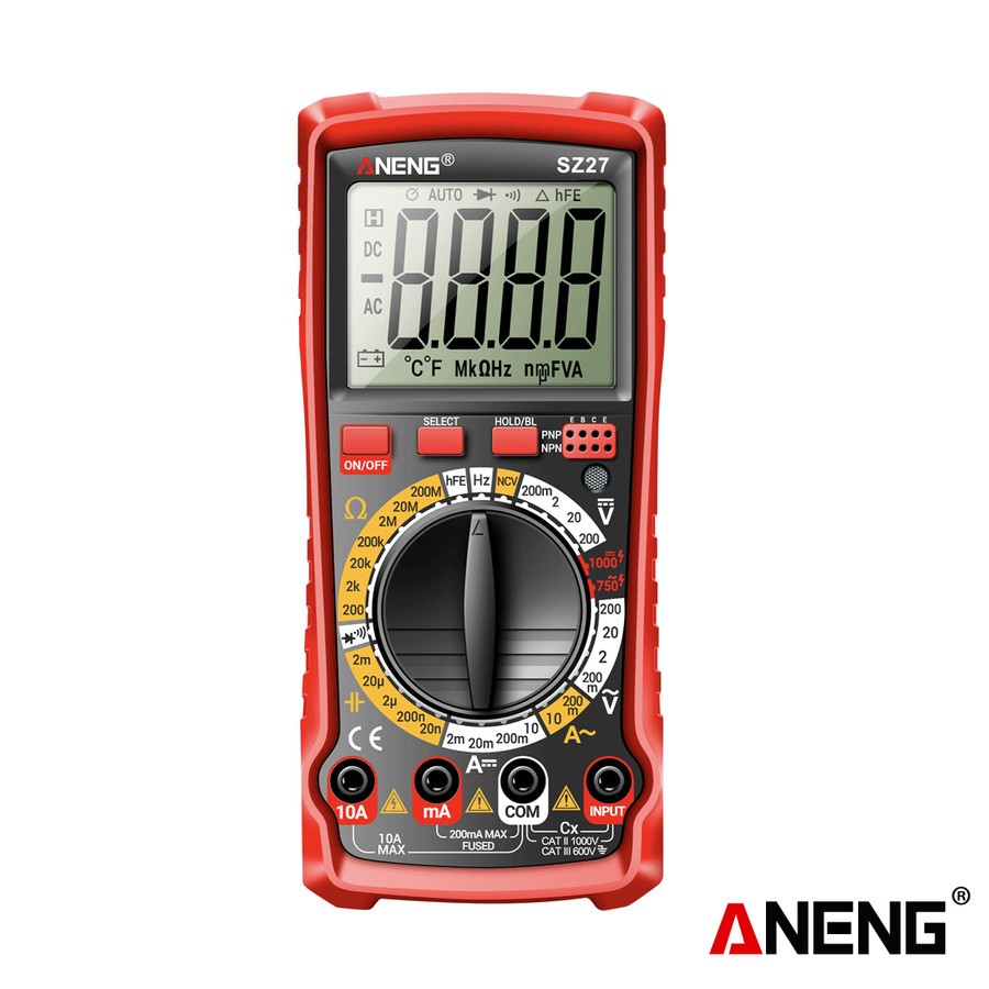 Jual Aneng SZ27 Digital Multimeter HFE Triode Tester AC/DC Voltage ...