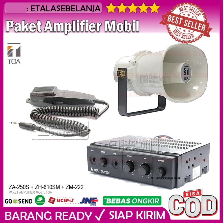 Jual PAKET AUDIO MOBIL - AMPLIFIER MOBIL TOA ( AMPLIFIER + MIC ...