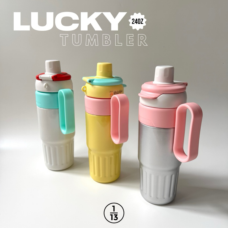 Jual LUCKY Tumbler Dreamy Sip Minum 780ml Stainless SUS 316 / Tumbler Botol 2 Tingkat Cara Minum ...
