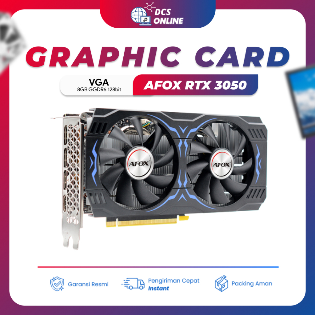 Jual VGA AFOX GEFORCE RTX 3050 8GB GDDR6 128BIT BERGARANSI | Shopee ...