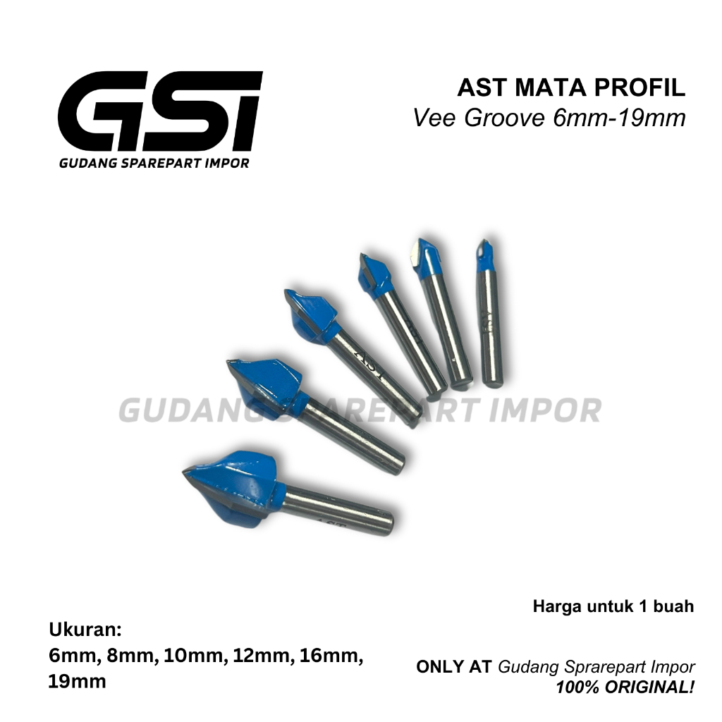 Jual AST Mata Profil Vee Groove 6mm, 8mm, 10mm, 12mm, 16mm,19mm untuk ...