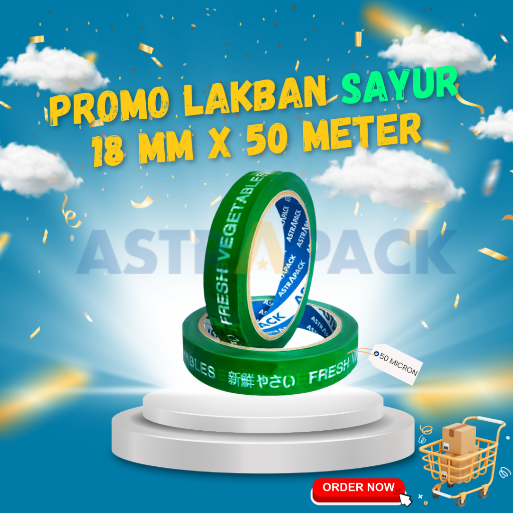 Jual AstraPack Lakban Sayur Fresh Vegetables 18 mm x 50 meter | Isolasi ...