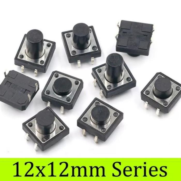 Jual Tactile Switch 12x12mm Push Button Berbagai Ukuran 4 Pin Kaki ...
