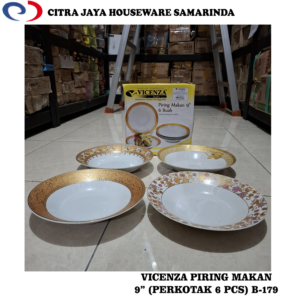 Jual Piring Makan 9" Vicenza B-179 Perkotak (6 Pcs) | Shopee Indonesia