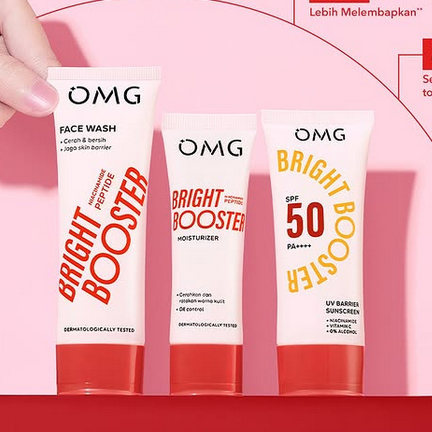 Jual OMG OH MY GLOW BRIGHT BOOST Peach Glowing Moisturizer 100 ml ...