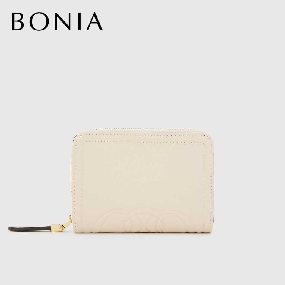 Jual Bonia - Lock Bifold Short Wallet Beige | Shopee Indonesia