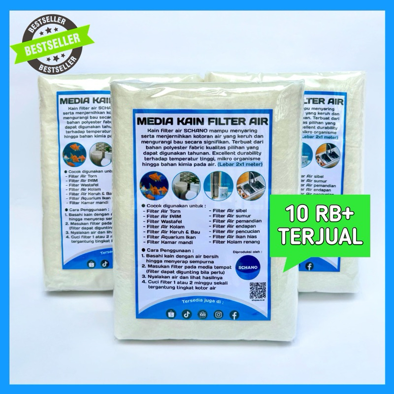 Jual [2 x 1 m] MEDIA KAIN FILTER AIR AWET 2 TAHUN + , FILTER AIR SUMUR ...