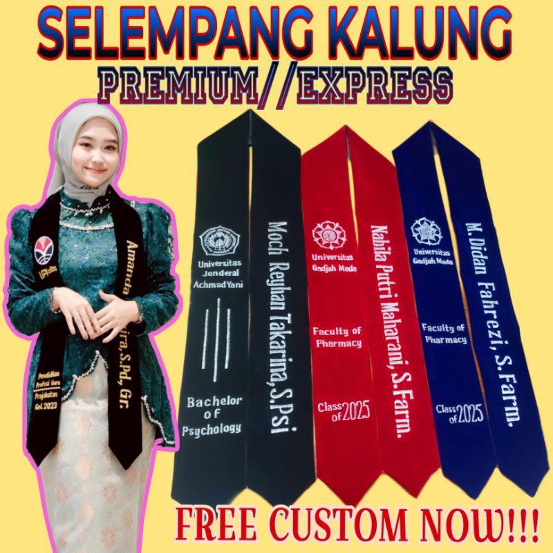 Jual EXPRES CUSTOM SELEMPANG BULUDRU KALUNG POLOS | Shopee Indonesia